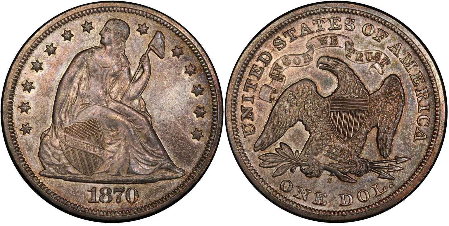 1870-S Seated Liberty Dollar